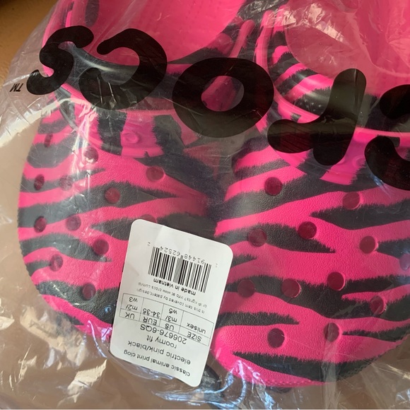 CROCS | Shoes | Crocs Pink Zebra Animal Clog Sandal Womens Size 5 ...